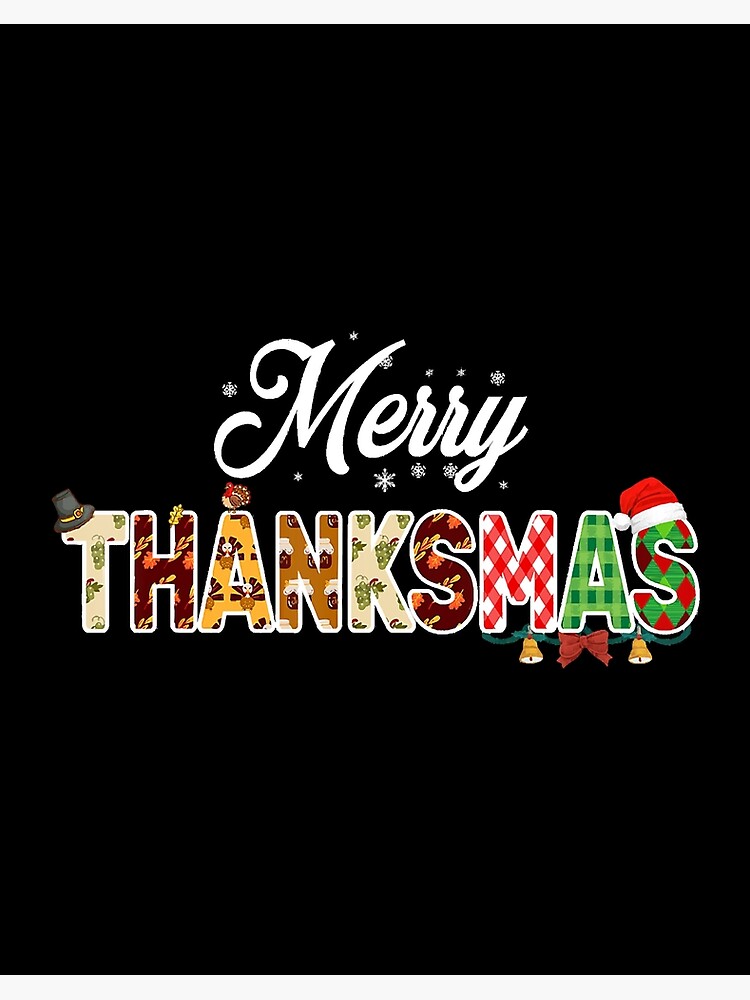 "Funny Thanksmas 2022 Merry Thanksmas Thanksgiving Christmas" Art Board ...