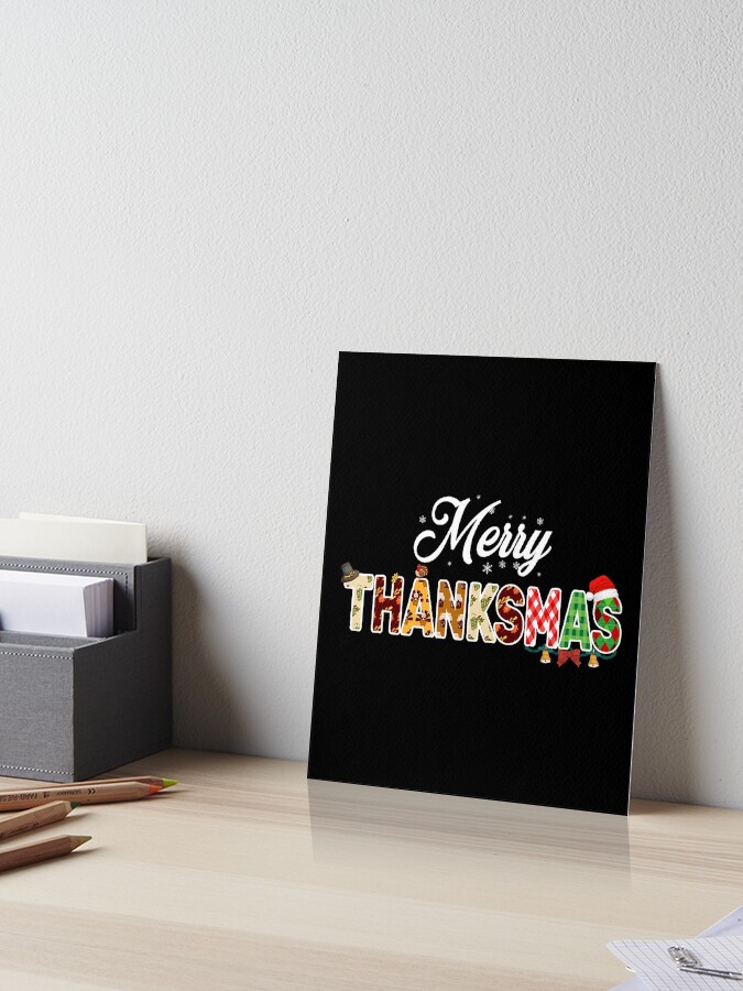 "Funny Thanksmas 2022 Merry Thanksmas Thanksgiving Christmas" Art Board ...