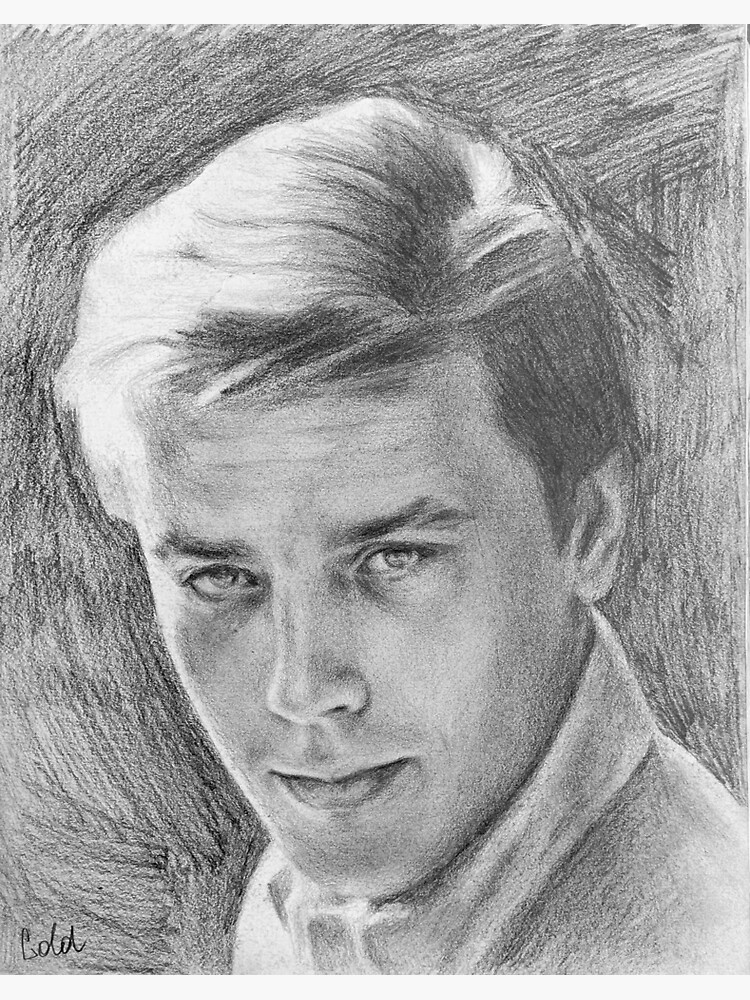 "Alain Delon" Sticker for Sale by GoldsteinART | Redbubble