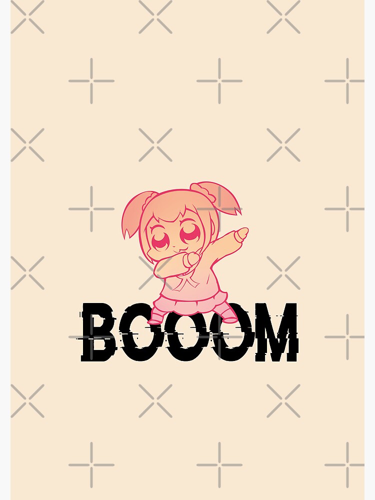 ""BOOOM", Popuko dab design from Pop team epic in black colour color ...