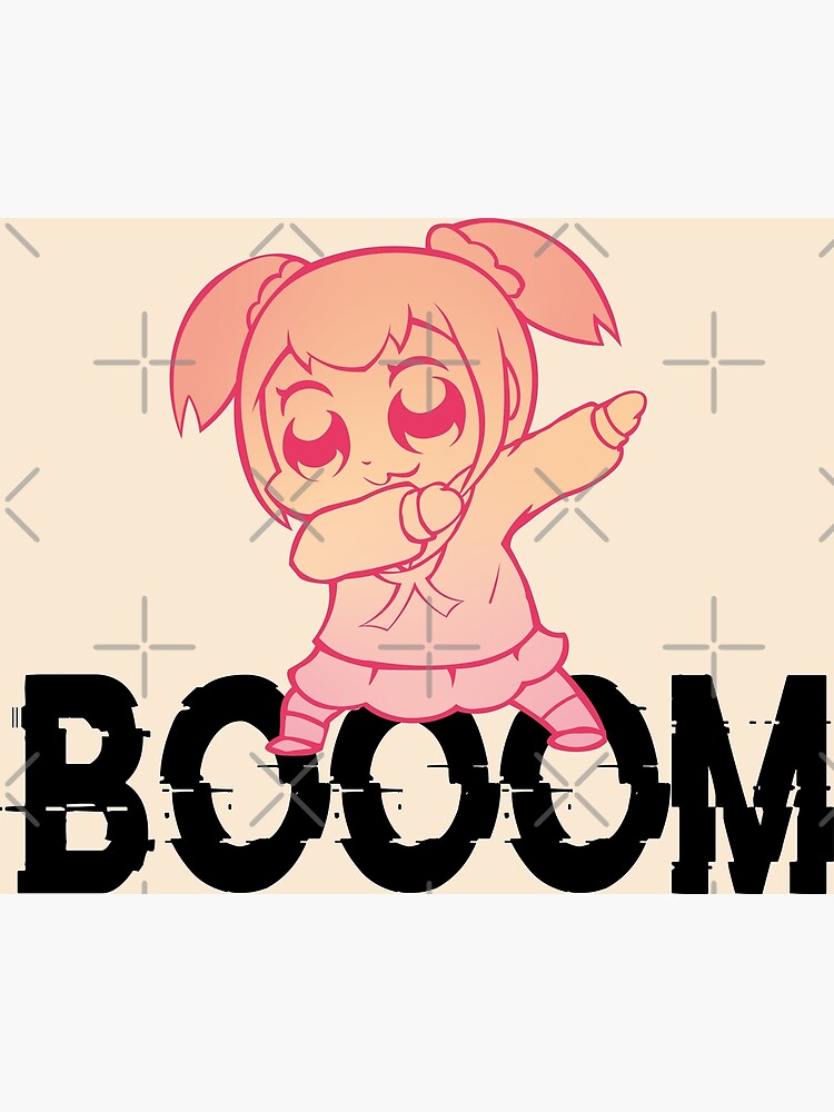 ""BOOOM", Popuko dab design from Pop team epic in black colour color ...