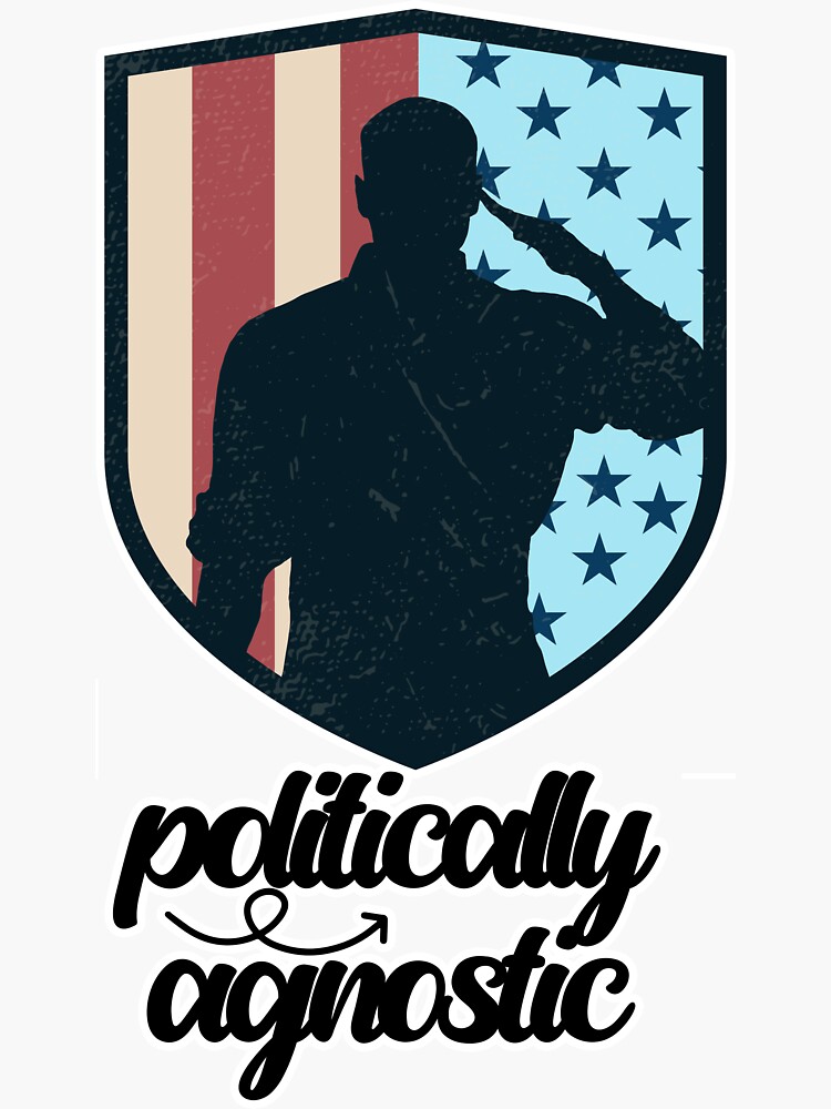 "Politically Agnostic" Sticker for Sale by nextneveldesign | Redbubble