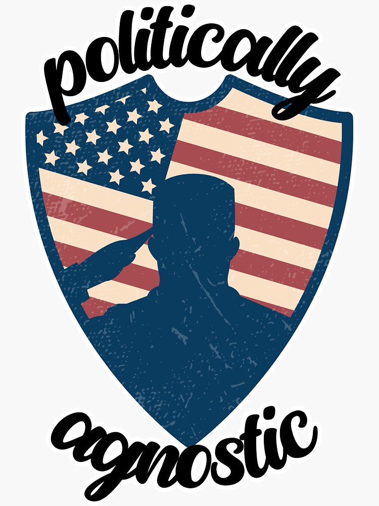 "Politically Agnostic" Sticker for Sale by nextneveldesign | Redbubble
