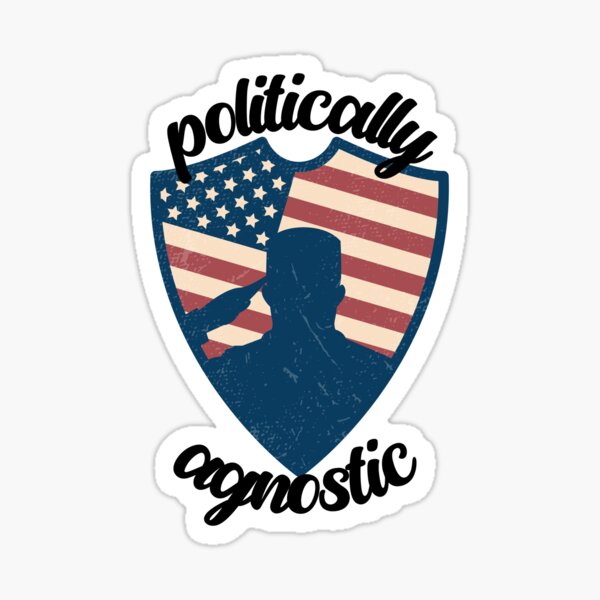 "Politically Agnostic" Sticker for Sale by nextneveldesign | Redbubble