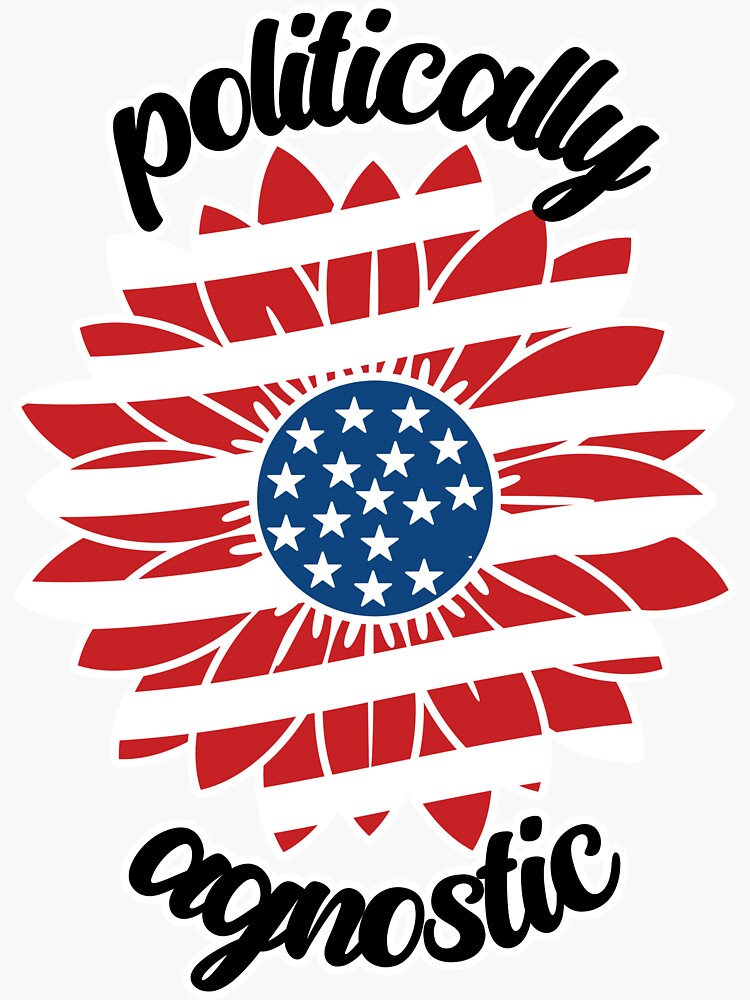 "Politically Agnostic" Sticker for Sale by nextneveldesign | Redbubble