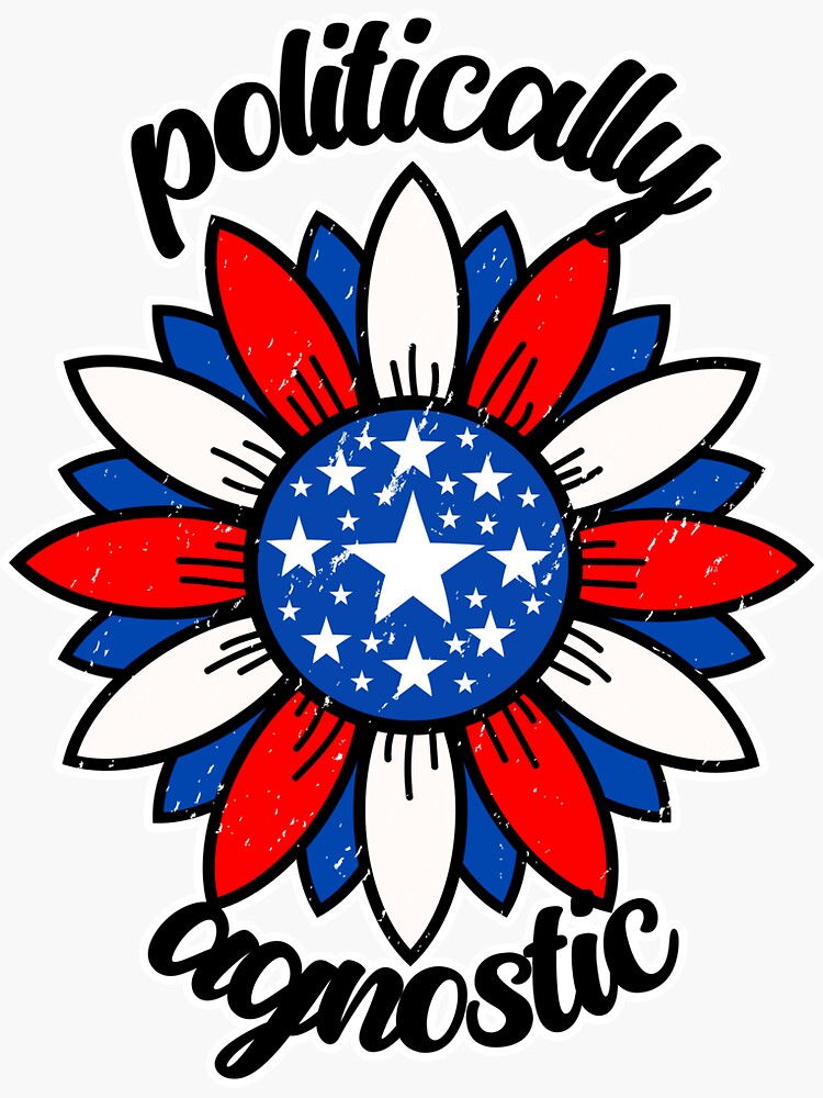 "Politically Agnostic" Sticker for Sale by nextneveldesign | Redbubble
