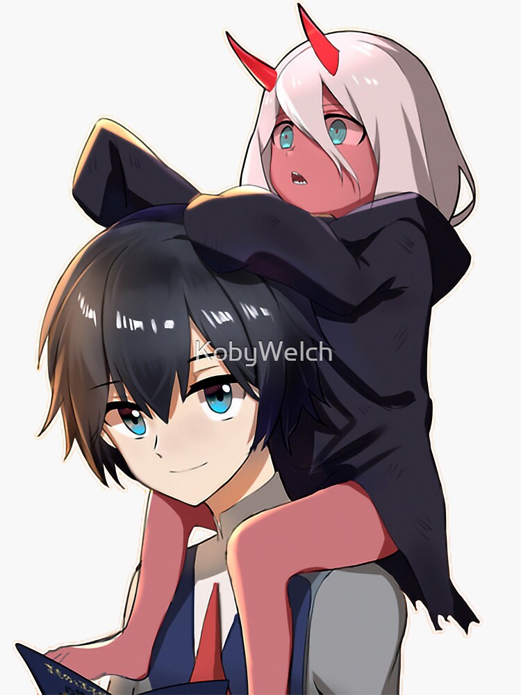 "Hiro x Zero Two Kid" Sticker for Sale by KobyWelch | Redbubble