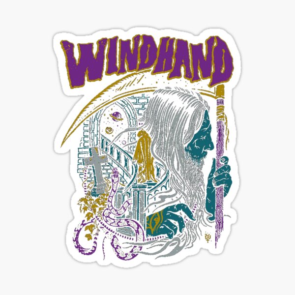 "WINDHAND BAND" Sticker for Sale by EldredStiedema | Redbubble