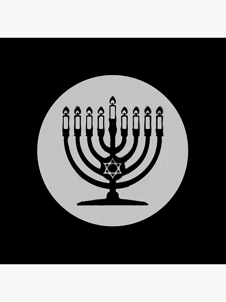 Reloj «Hanukkah menorah tinta de candelabro de nueve brazos en círculo ...