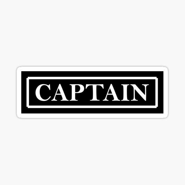 "Captain" Sticker for Sale by TrulyRested | Redbubble