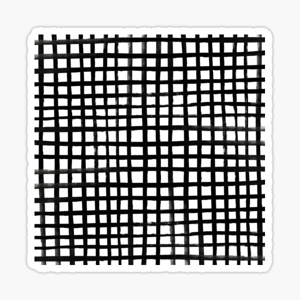 "Hand-painted Grid" Sticker by adventurlings | Redbubble