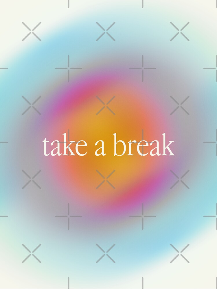 "Take a Break, Aesthetic Mindfulness Color Therapy Design" Sticker for ...