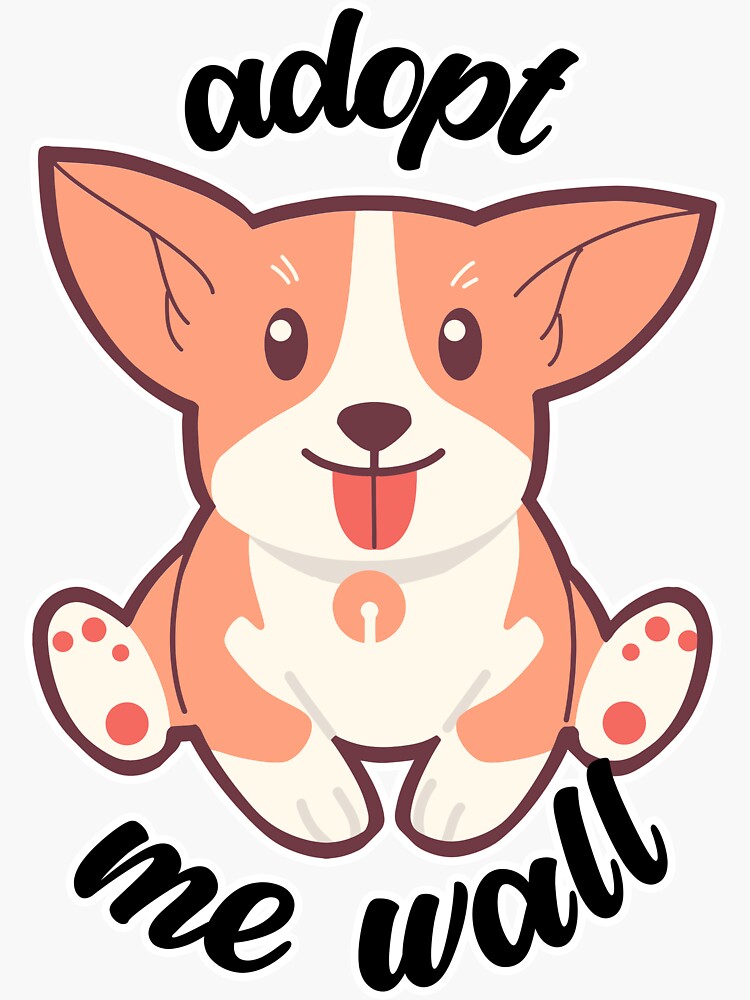 "Adopt Me Wall" Sticker for Sale by nextneveldesign | Redbubble