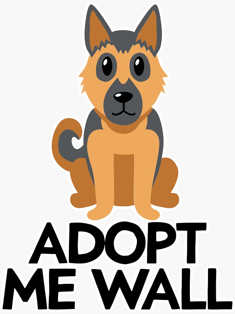 "Adopt Me Wall" Sticker for Sale by nextneveldesign | Redbubble