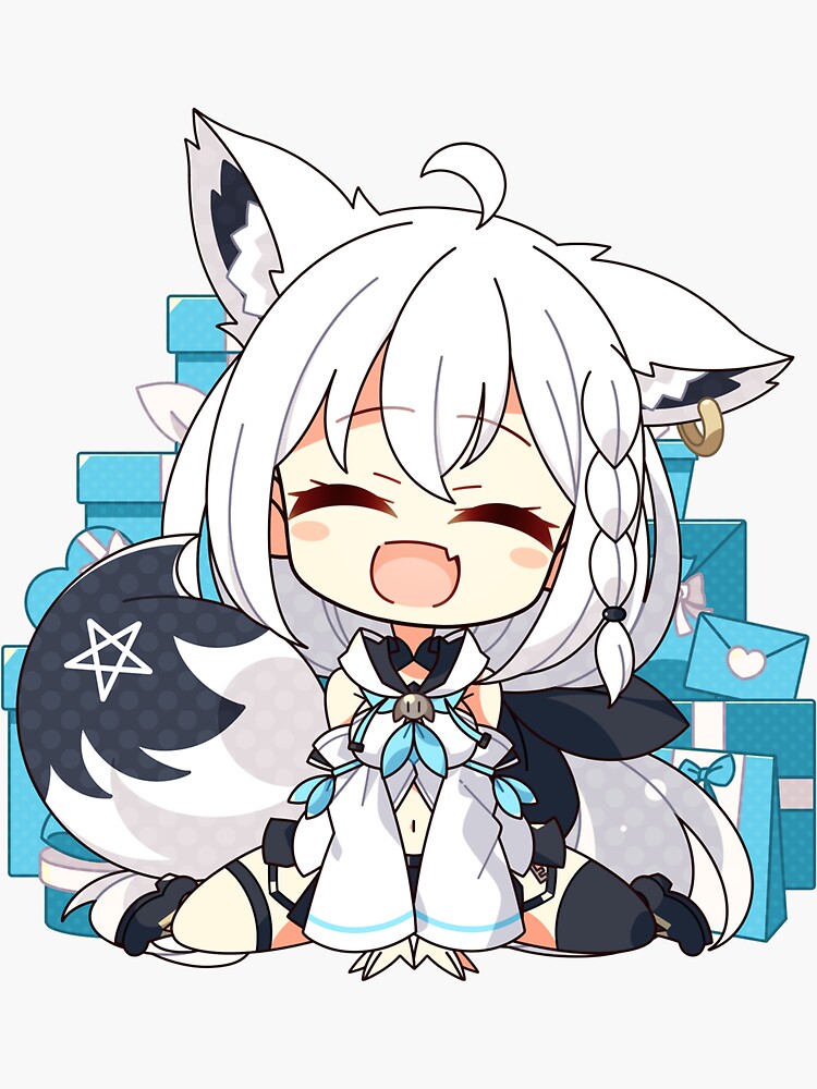 "Shirakami Fubuki" Sticker for Sale by SABONA | Redbubble