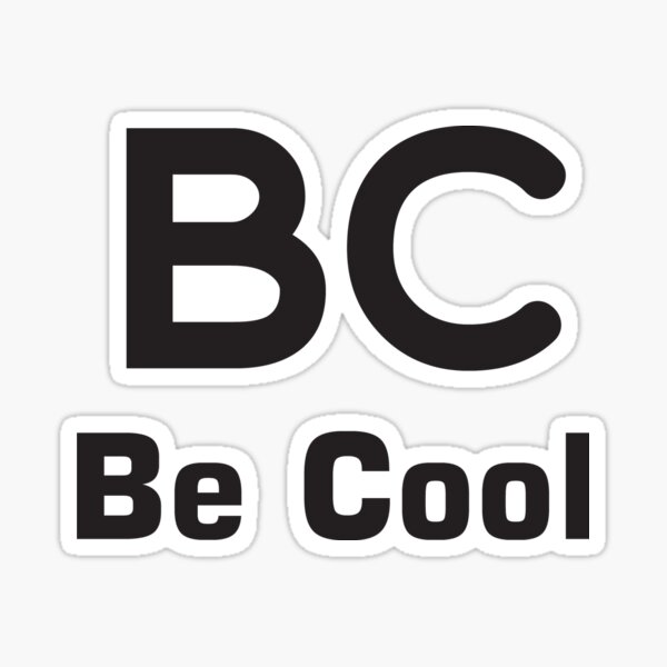 "BC – Be Cool Abbreviation Valuable Text Typography Black Solid Design ...