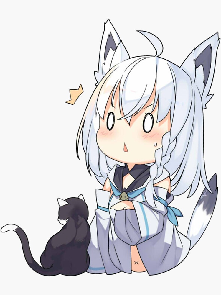 "Shirakami Fubuki" Sticker for Sale by SABONA | Redbubble