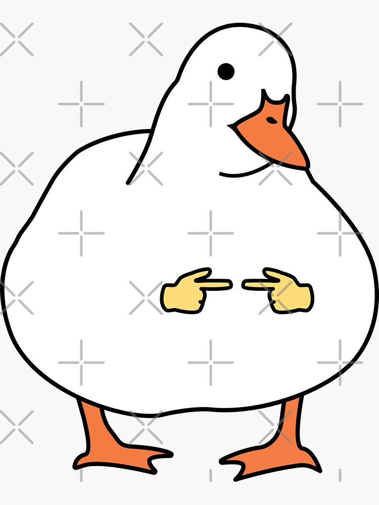 "Cute Shy Goose" Sticker for Sale by Slapit | Redbubble