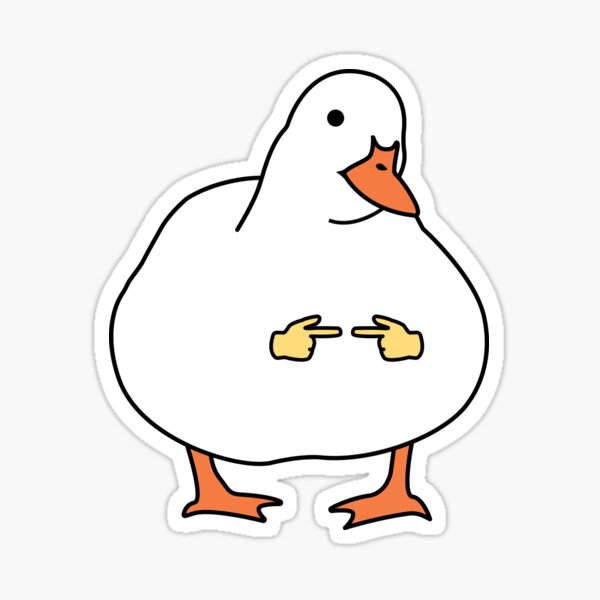 "Cute Shy Goose" Sticker for Sale by Slapit | Redbubble