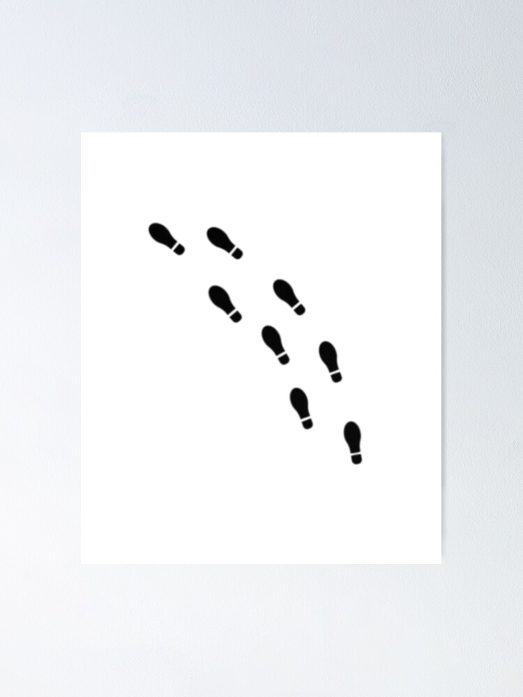 "Footsteps Silhouette" Poster for Sale by SilhouettesShop | Redbubble