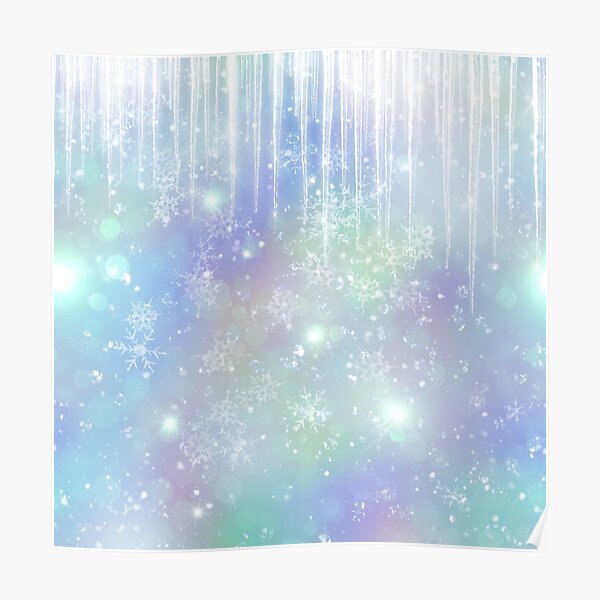 "Cute Frozen Ice Glitter Design" Poster for Sale by LECOUFStudio ...
