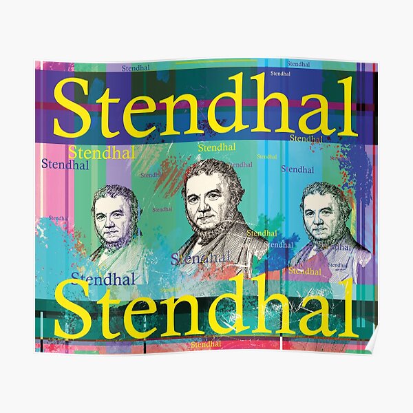 "nostalgic retro portrait of French writer and politician Stendhal ...