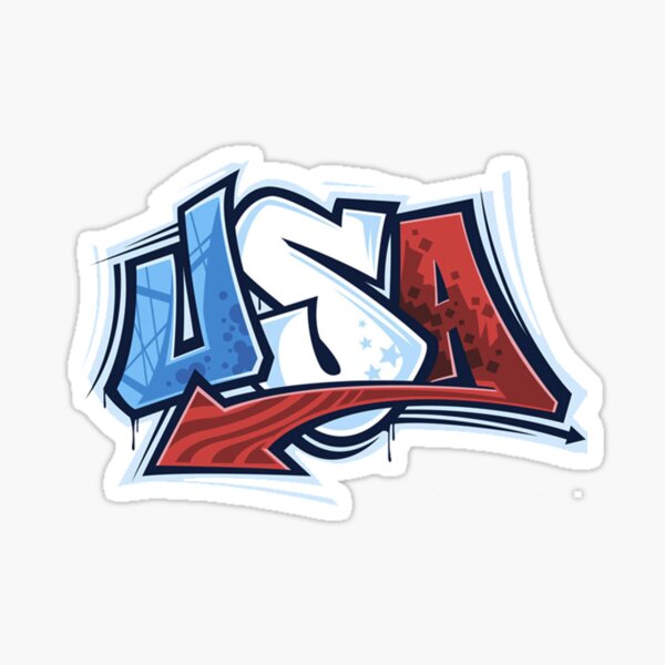 "Modern USA Graffiti" Sticker for Sale by SadokChaieb | Redbubble