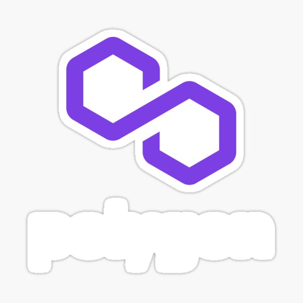 "Polygon MATIC Crypto Altcoin - Clean Vertical Purple Logo with White ...