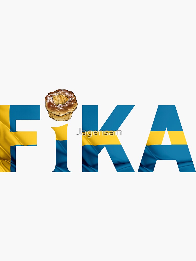 "Fika break" Sticker for Sale by Jagensam | Redbubble