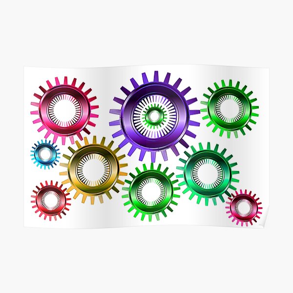 " Steampunk Gears" Poster for Sale by SilvinaNoemi | Redbubble