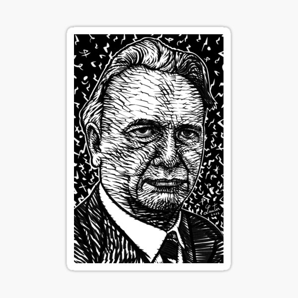 "KARL JASPERS ink portrait" Sticker for Sale by lautir | Redbubble