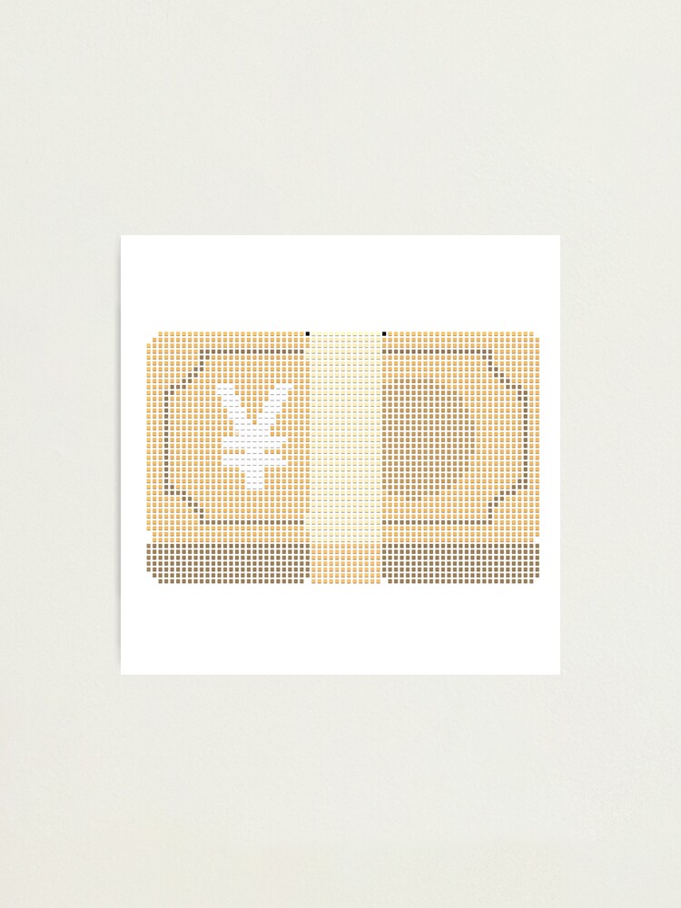 "Emoji Pixel Art Banknote with Yen Sign" Photographic Print for Sale by ...