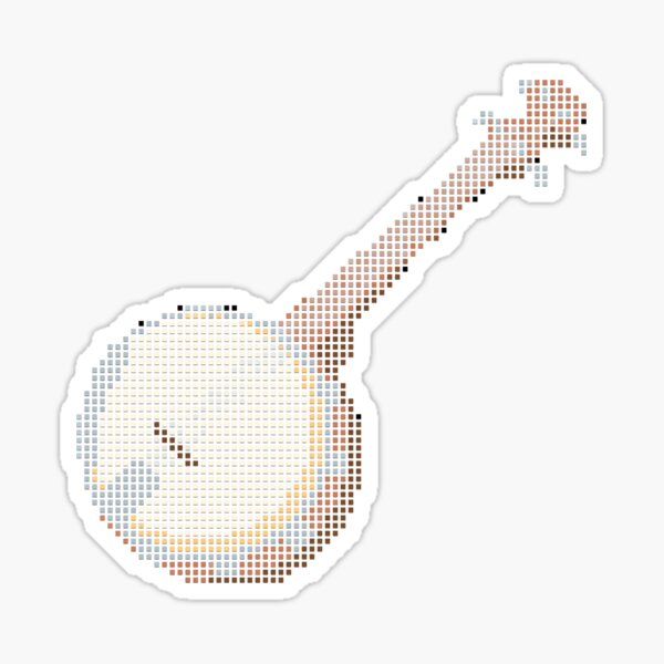 "Emoji Pixel Art Banjo" Sticker for Sale by Pixel4Art | Redbubble