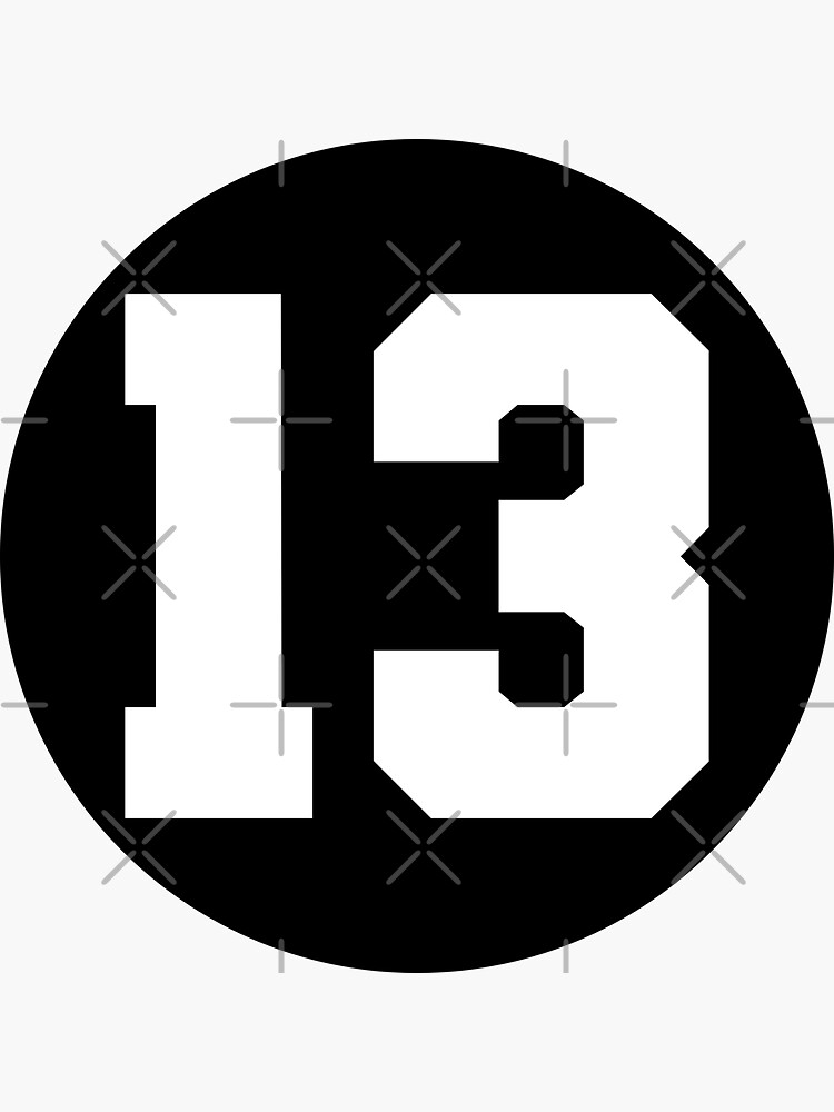"Number Thirteen - 13" Sticker for Sale by SPAZE-Typo | Redbubble