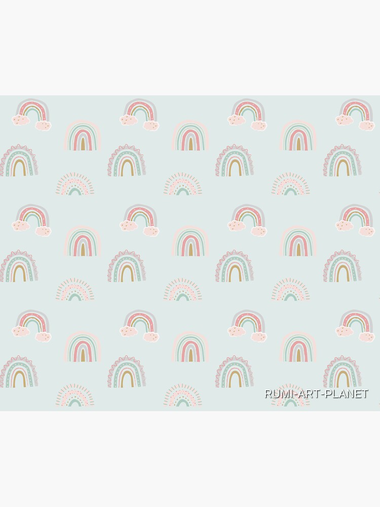 "Pastel Rainbow Pattern " Sticker for Sale by RUMI-ART-PLANET | Redbubble