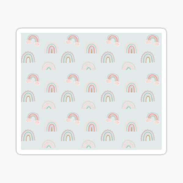 "Pastel Rainbow Pattern " Sticker for Sale by RUMI-ART-PLANET | Redbubble