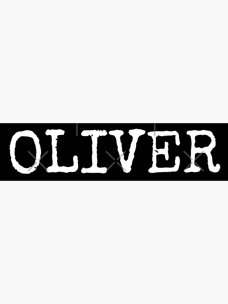 "Oliver Name" Sticker for Sale by GoldTypo | Redbubble