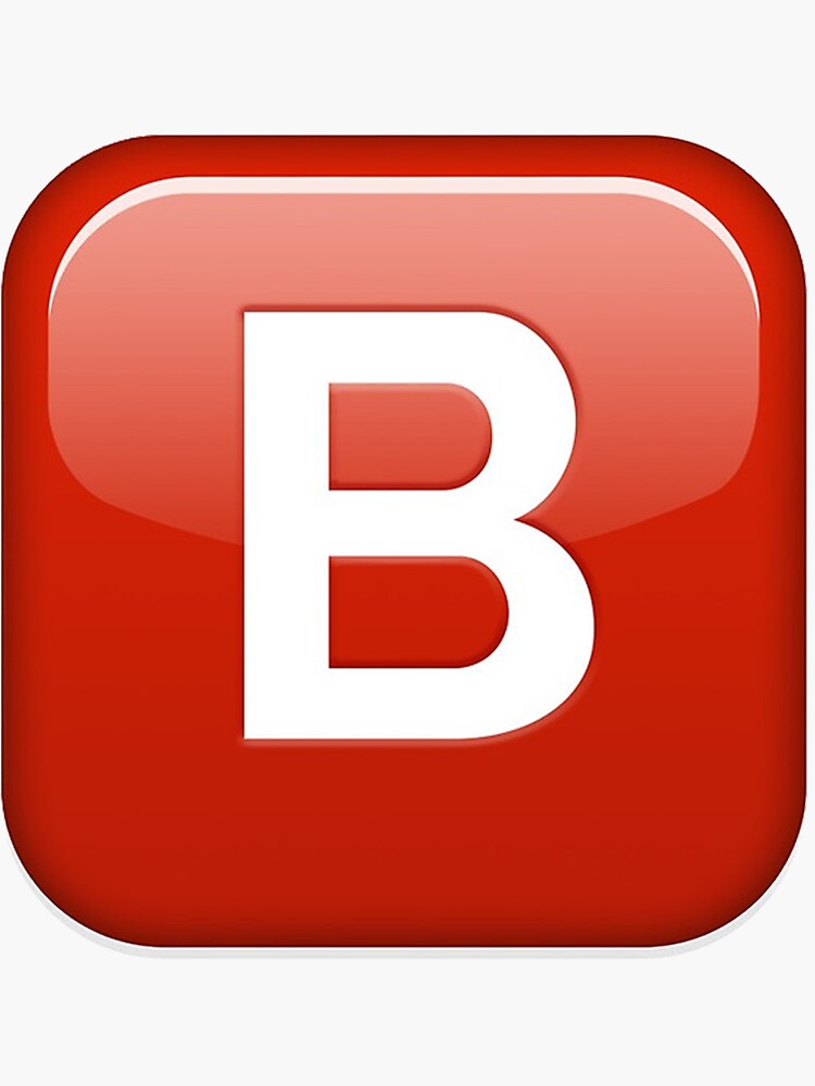 "B emoji" Sticker for Sale by pardock | Redbubble