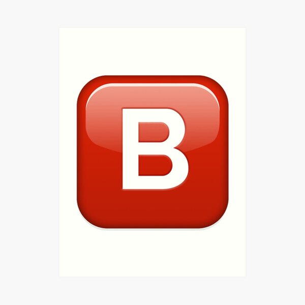 Lámina artística «B emoji» de pardock | Redbubble