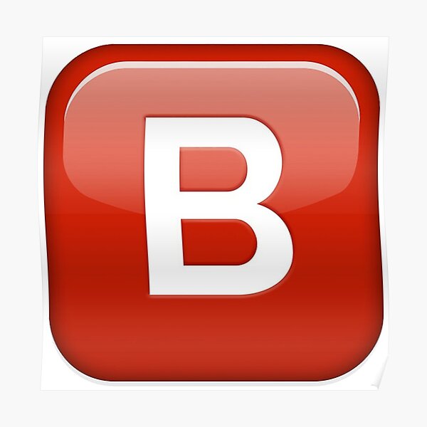 "B emoji" Poster by pardock | Redbubble