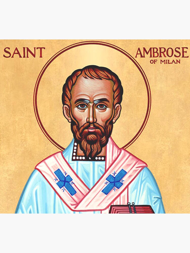 "Icon of Saint Ambrose of Milan" Sticker for Sale by Elohimadonai ...