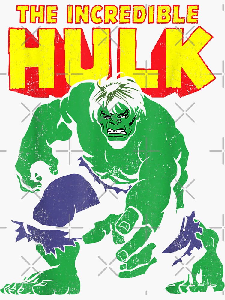 "The Incredible Huk Distressed Portrait" Sticker for Sale by ChimRi ...