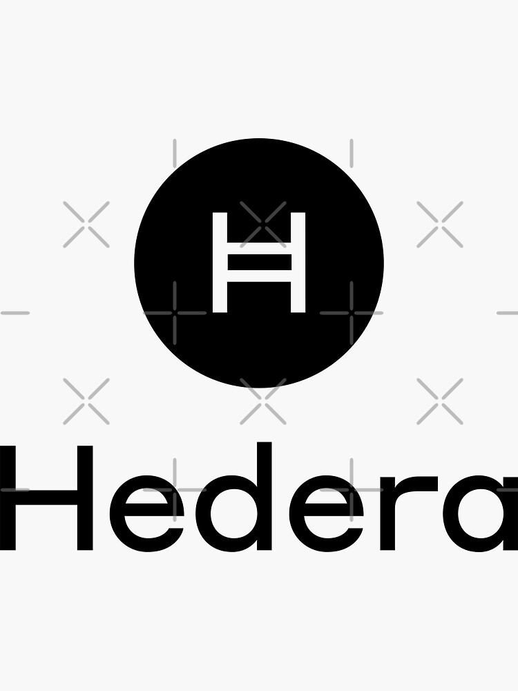 "Hedera HBAR Crypto Altcoin - Clean Vertical Black Logo" Sticker for ...