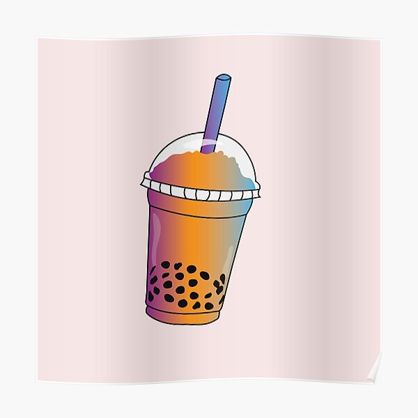 "Cute bubble tea" Poster for Sale by arwaIB | Redbubble