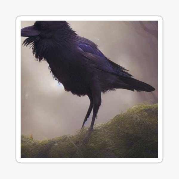 "Rugged raven" Sticker for Sale by ArtySaxon | Redbubble