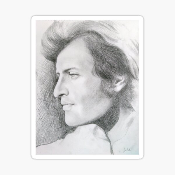 "Joe Dassin" Sticker for Sale by GoldsteinART | Redbubble