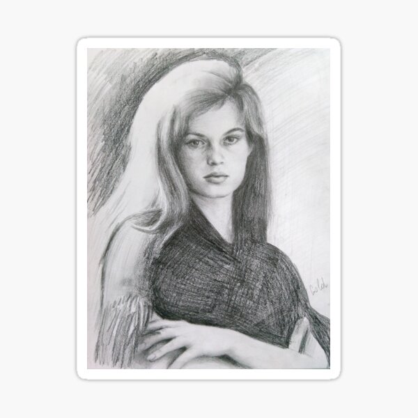 "Brigitte Bardot" Sticker for Sale by GoldsteinART | Redbubble