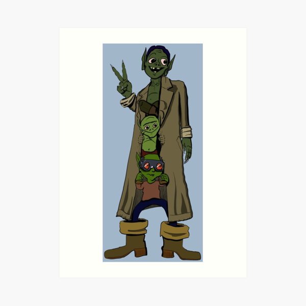 "Three Goblins in a Trench Coat" Art Print for Sale by clint-hall | Redbubble