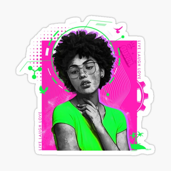 "Creative abstract black woman design" Sticker for Sale by artbyshanae ...