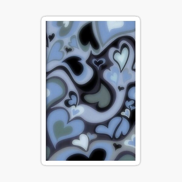 "Y2K Blue Heart" Sticker for Sale by Mahajuba | Redbubble